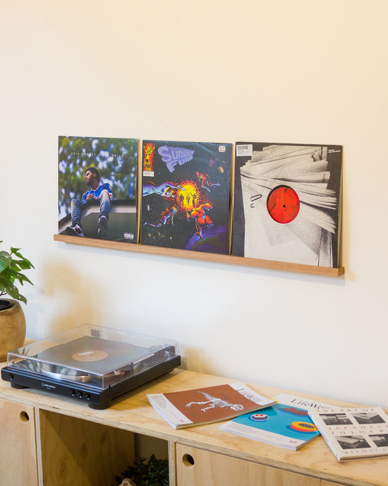 Triple Vinyl Record Floating Display Shelf – Hinsto
